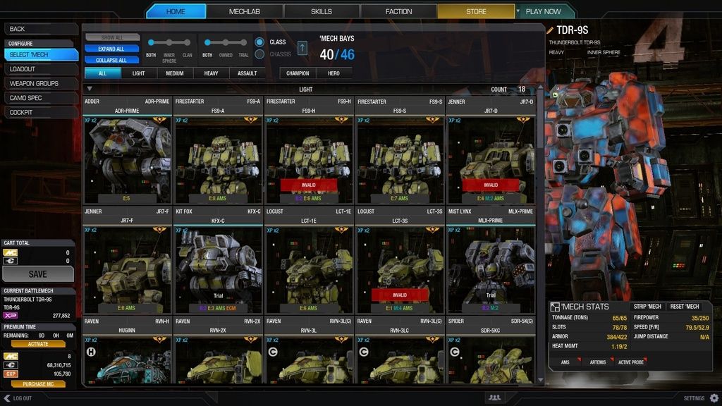 MWO: Forums - Mech Select Feedback